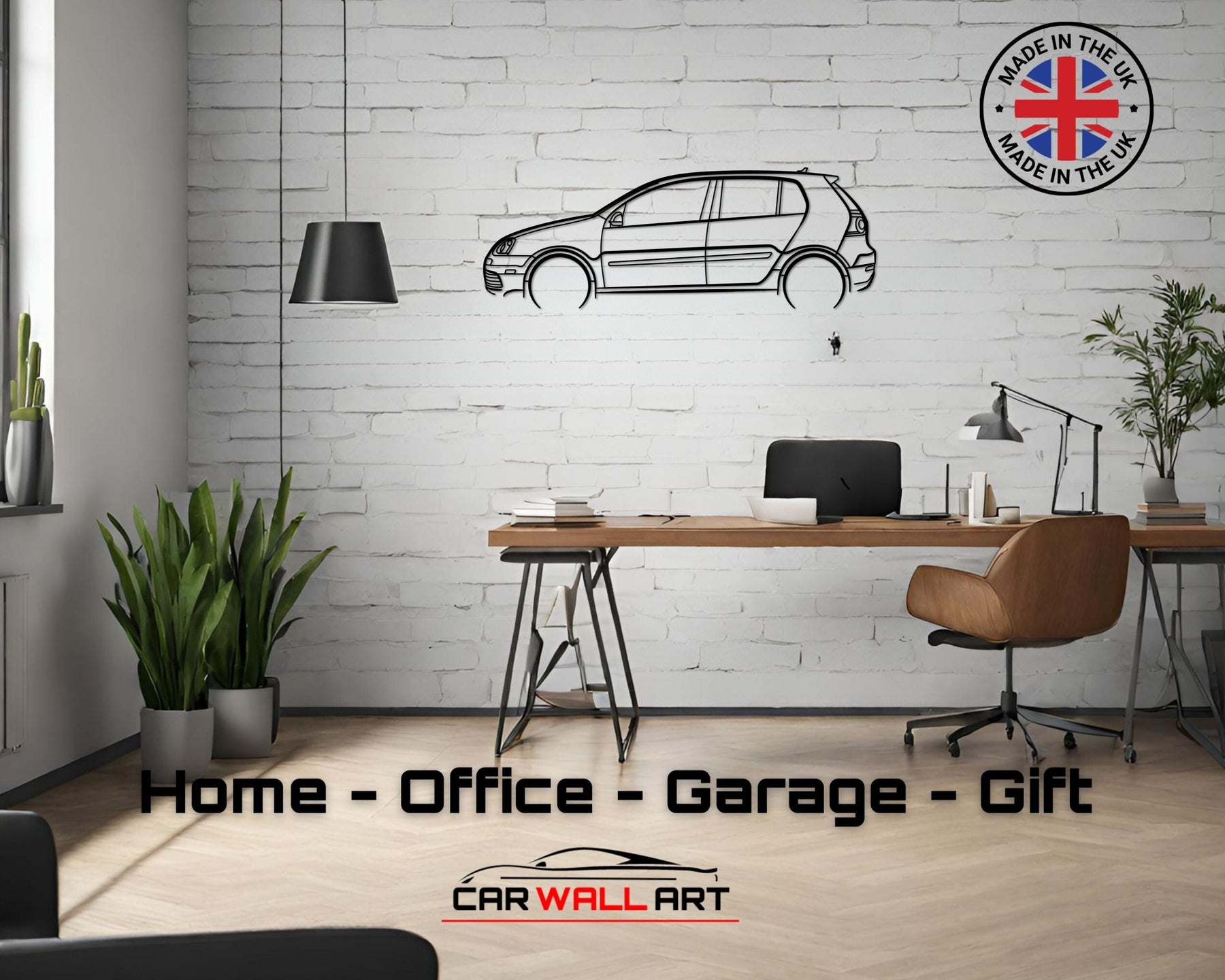 Golf MK5 R32 (4door), Silhouette Metal Wall Art – CarWallArtUk