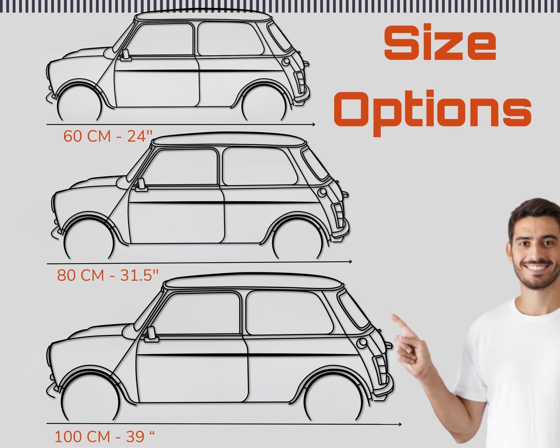 Mini Cooper, Silhouette Metal Wall Art – CarWallArtUk