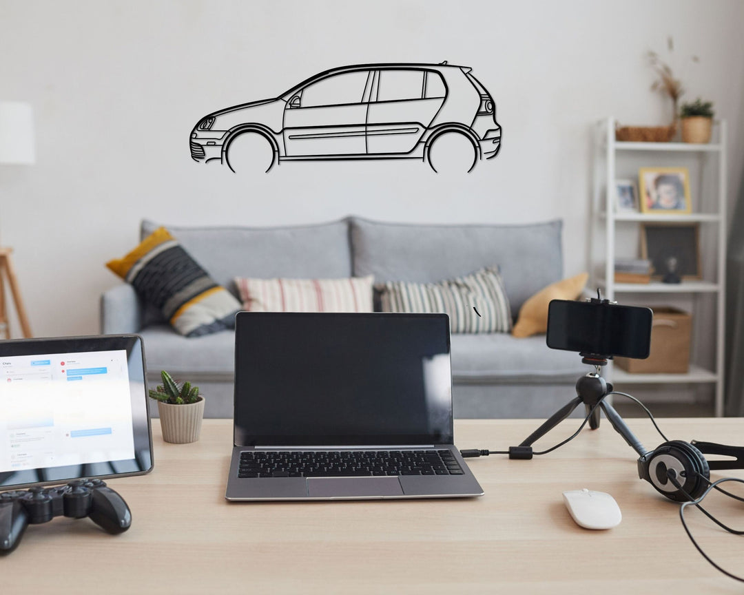 Golf MK5 R32 (4door), Silhouette Metal Wall Art – CarWallArtUk