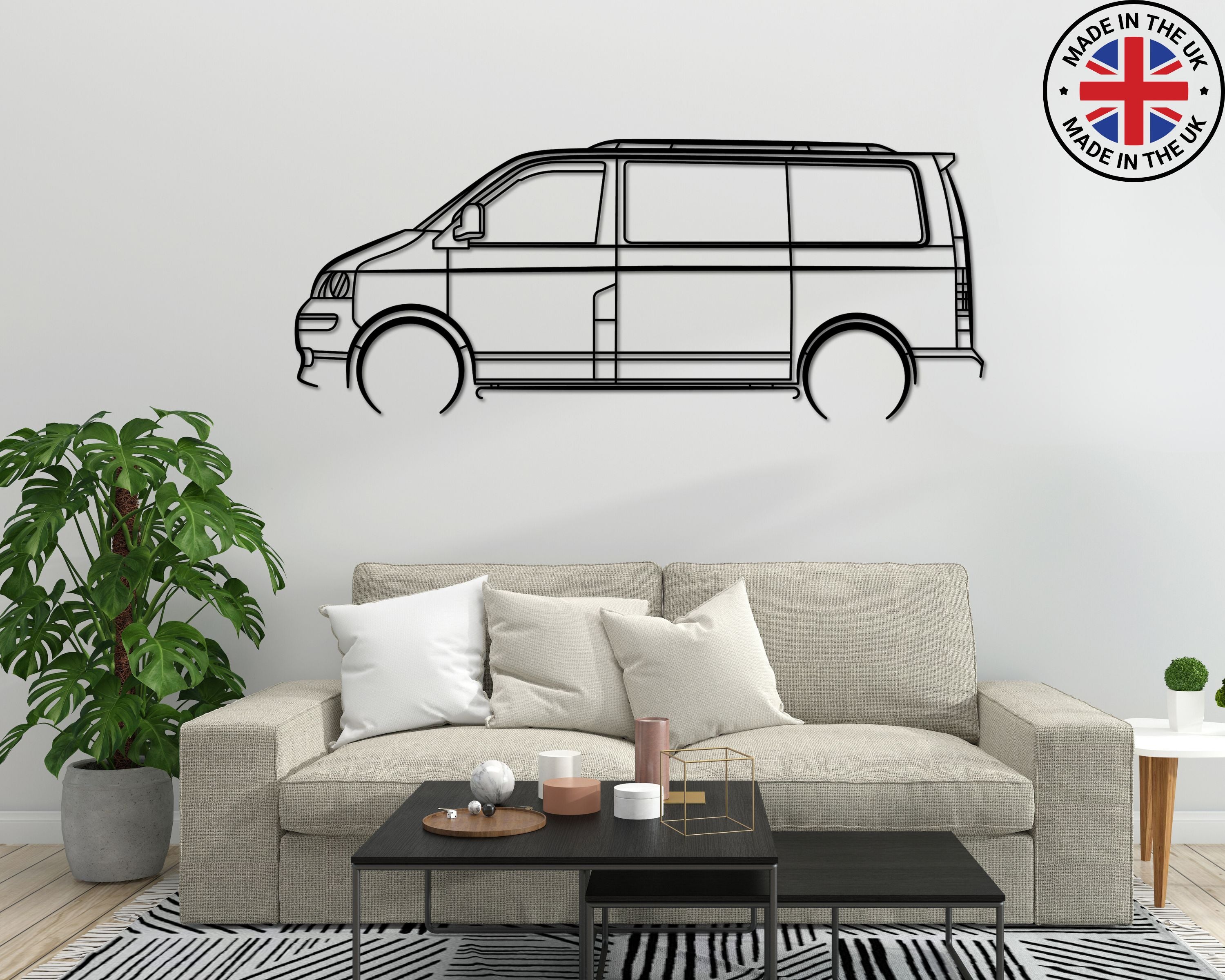 T5 Transporter, Silhouette Metal Wall Art – CarWallArtUk